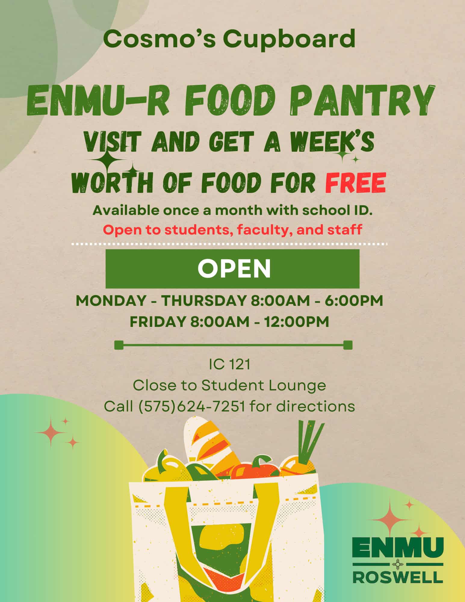 Cosmo’s Cupboard | Eastern New Mexico University - Roswell