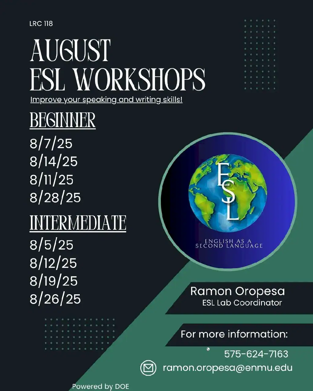 Campus Calendar - Eastern New Mexico University – Roswell